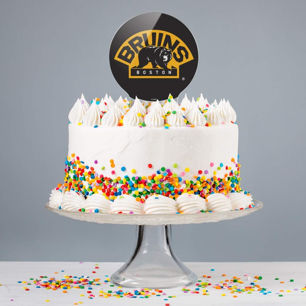 Acrylic NHL Boston Bruins Logo Cake Topper Party Decoration for Wedding Anniversary Birthday Graduation