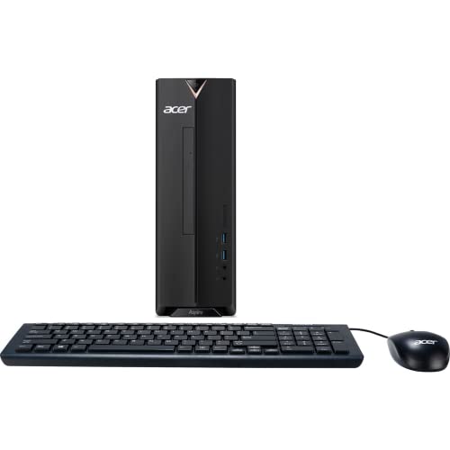 acer Aspire Tower Desktop, Intel Celeron J4125 Processor, 16GB RAM, 2TB PCIe SSD, DVD, Wi-Fi, Wired Keyboard & Mouse,HDMI, VGA, Windows 11 Home, Black