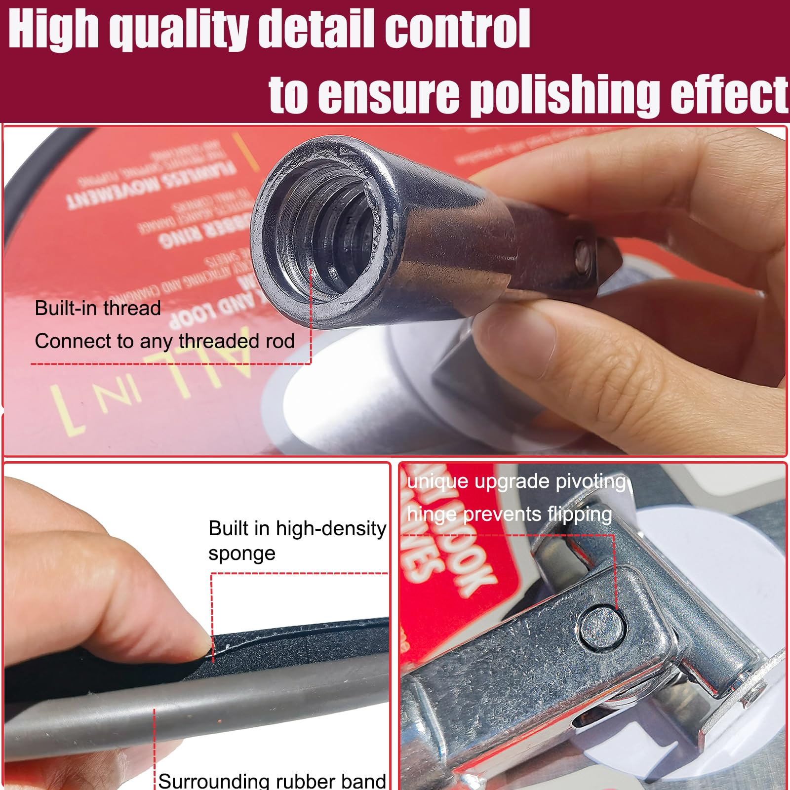 9 Inch Radial Hand Sander - Premium Wall Cleaning and Polishing Tool with Hook and Loop System – An Unmatched Unique Metal Pivoting Hinge Drywall Sander