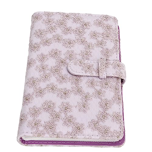 3in Transparent Photo Album Book for Fujifilm Mini 12 - Purple Lace Flower Pattern