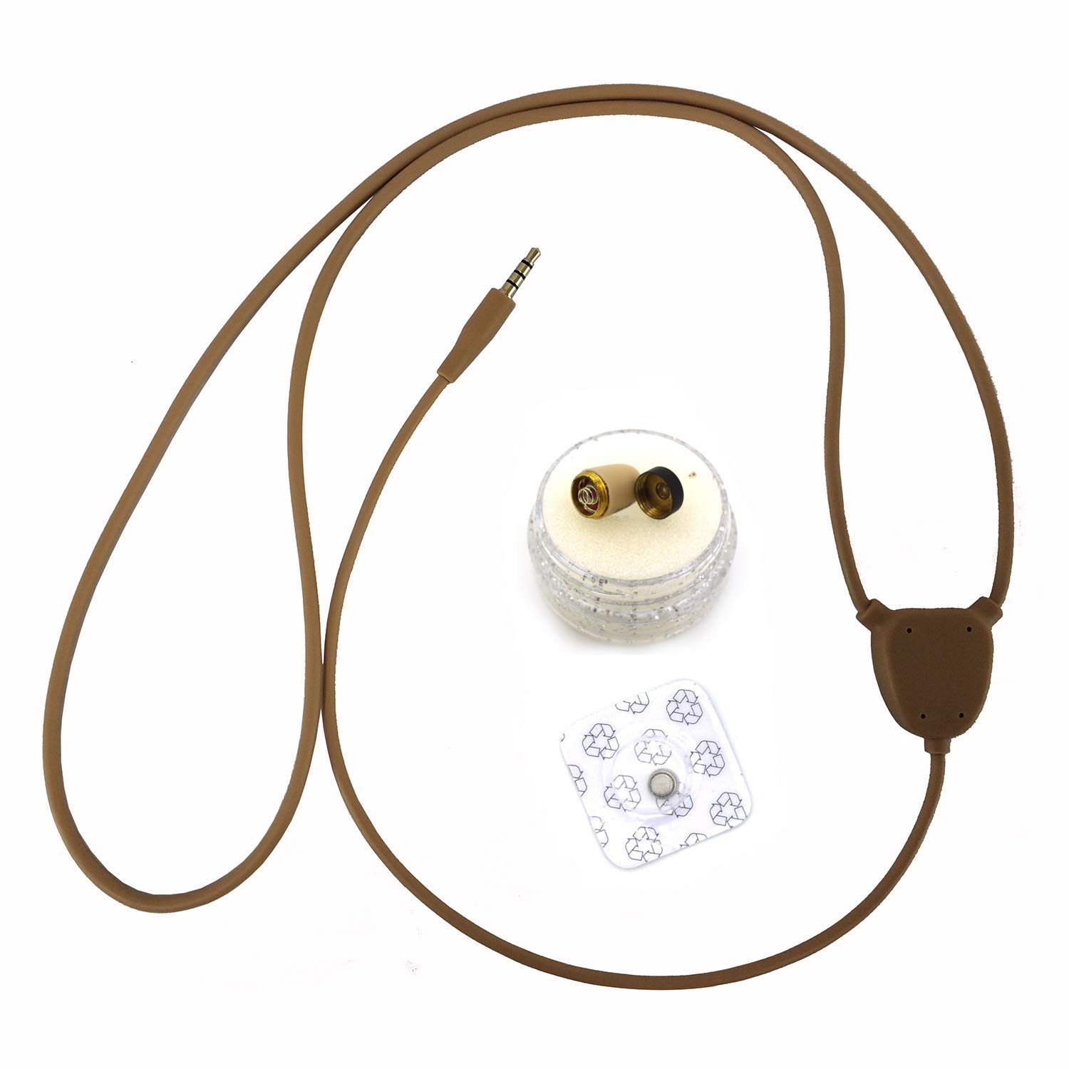 Invisible Earpiece Wireless Hidden Covert Earphone kit for Listening to The Music(with Earpiece and 3.5 Plug Inductive Loop no Microphone)