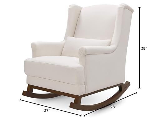 Namesake Miranda Wingback Rocker in Performance Cream Eco-Weave, Water Repellent & Stain Resistant, Greenguard Gold & CertiPUR-US Certified