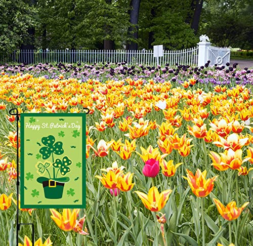 3 Pack Valentine Day Garden Flag St Patricks Day Garden Flag Easter Garden Flags,Double Sided Valentine Flag St Patrick Flag Easter Flags 12x18 Burlap Valentine House Flag for Seasonal Garden Flag