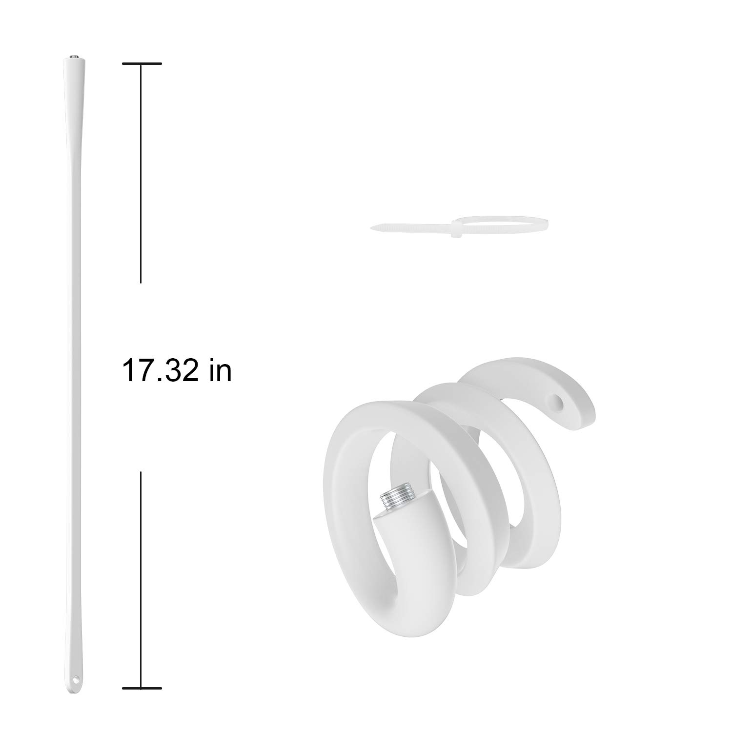 HOLACA Flexible Twist Security Camera Mount, Compatible with Wyze Cam Outdoor Camera, Arlo Essential, Arlo Pro 5s Pro 4 Pro 3 Pro 2, Arlo Ultra, Roelink Argus, Motorola Baby Monitor,2-Pack (White)