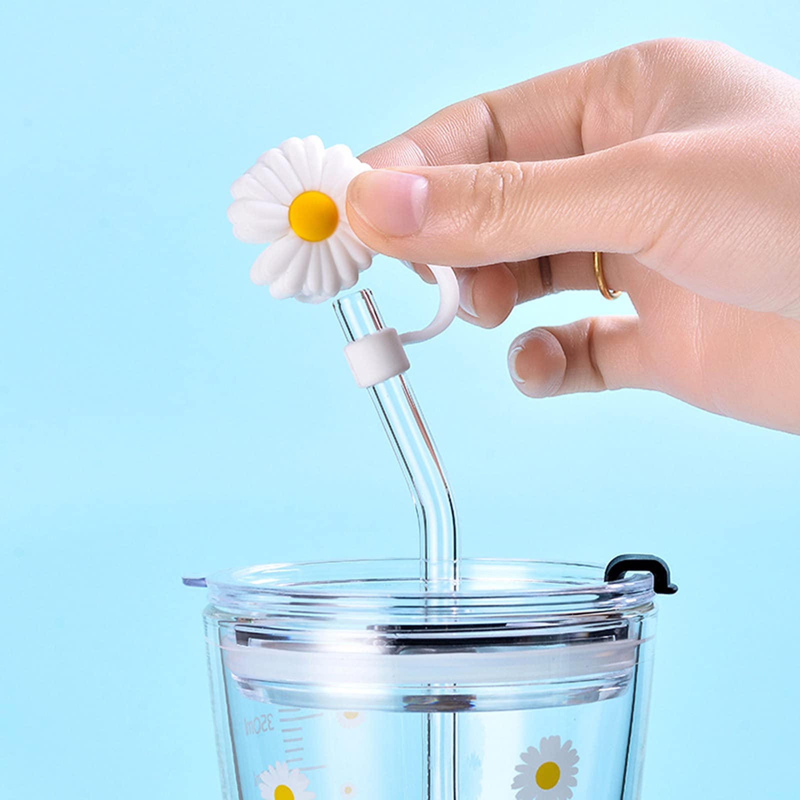 4Pcs Straw Cover Cap for Stanley Cup,Silicone Straw Topper Compatible with 30&40 Oz Tumbler with Handle,Straw Tip Covers 10mm for Stanley Cups Accessories (4PCS)