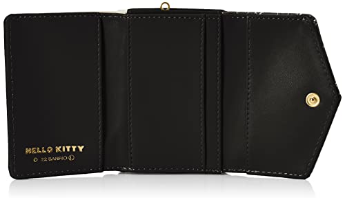 ARDIE(アルディ) Aldi HK71 Women's Tri-Fold Wallet with Gamaguchi Monogram Hello Kitty Black