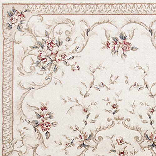 New Home Classic Floral 7'10 x 9'10 Area Rug in Ivory