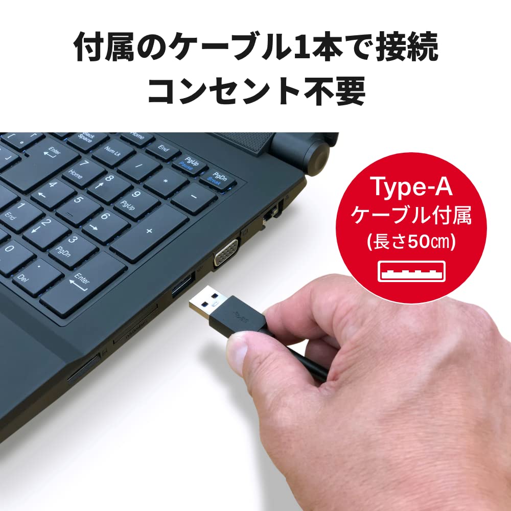 BUFFALO Mini Station 2TB HD-PCFS2.0U3-BBA Portable HDD for USB 3.1 (Gen1) / USB 3.0