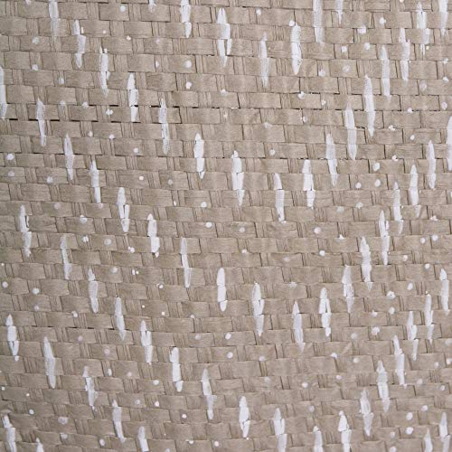 DII Collapsible Waterproof Chevron Laundry, Small Round, Stone/Cream, 2 Piece