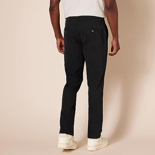Amazon Essentials Men's Slim-Fit Casual Stretch Khaki Pant, Black, 33W x 34L