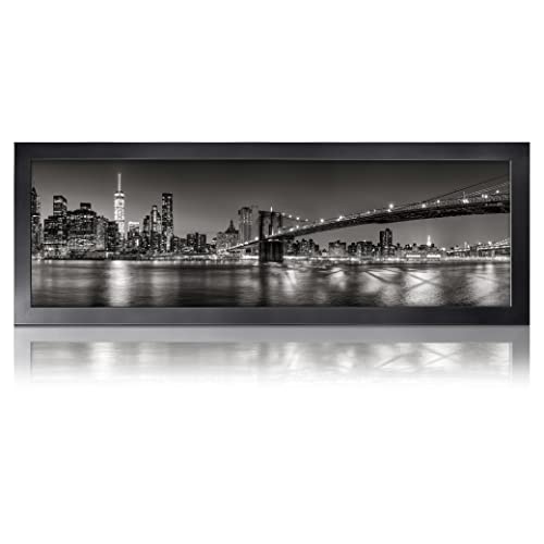 Annecy 8x24 Picture Frame Black(1 Pack), Panoramic Picture Frame for Wall Decoration, Classic Black Minimalist Style Suitable for Decorating Houses, Offices, Hotels
