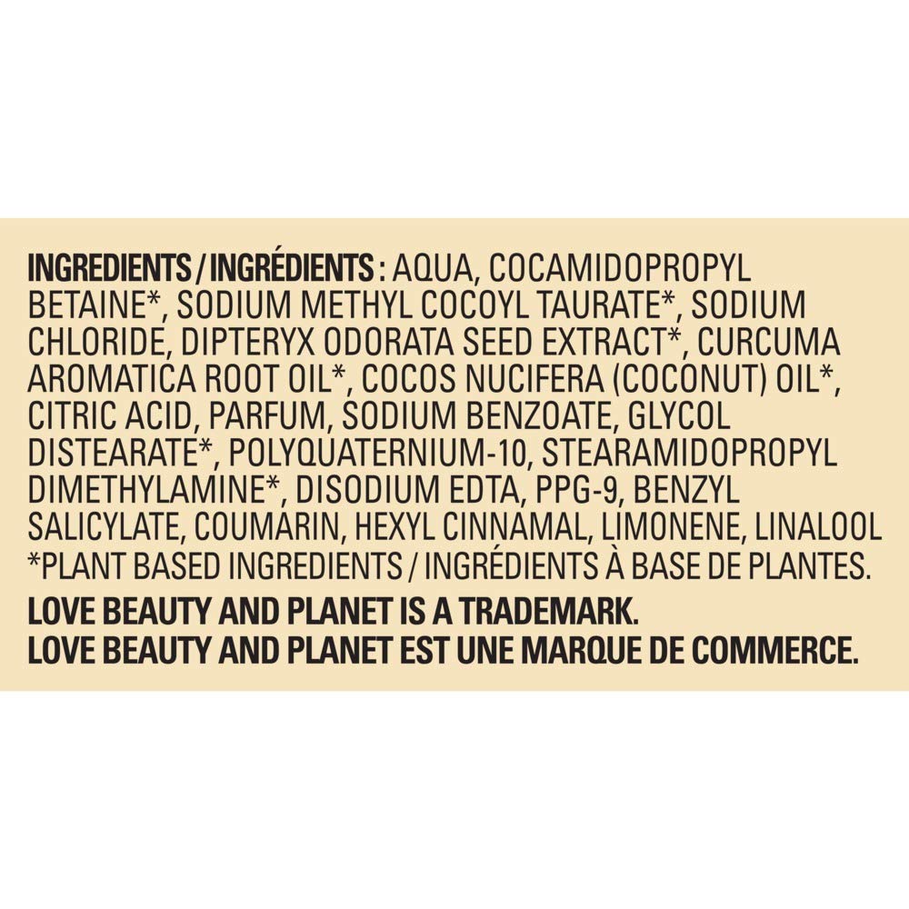 Love Beauty And Planet Turmeric & Tonka Essence Prevent and Preserve Shampoo 400 mL