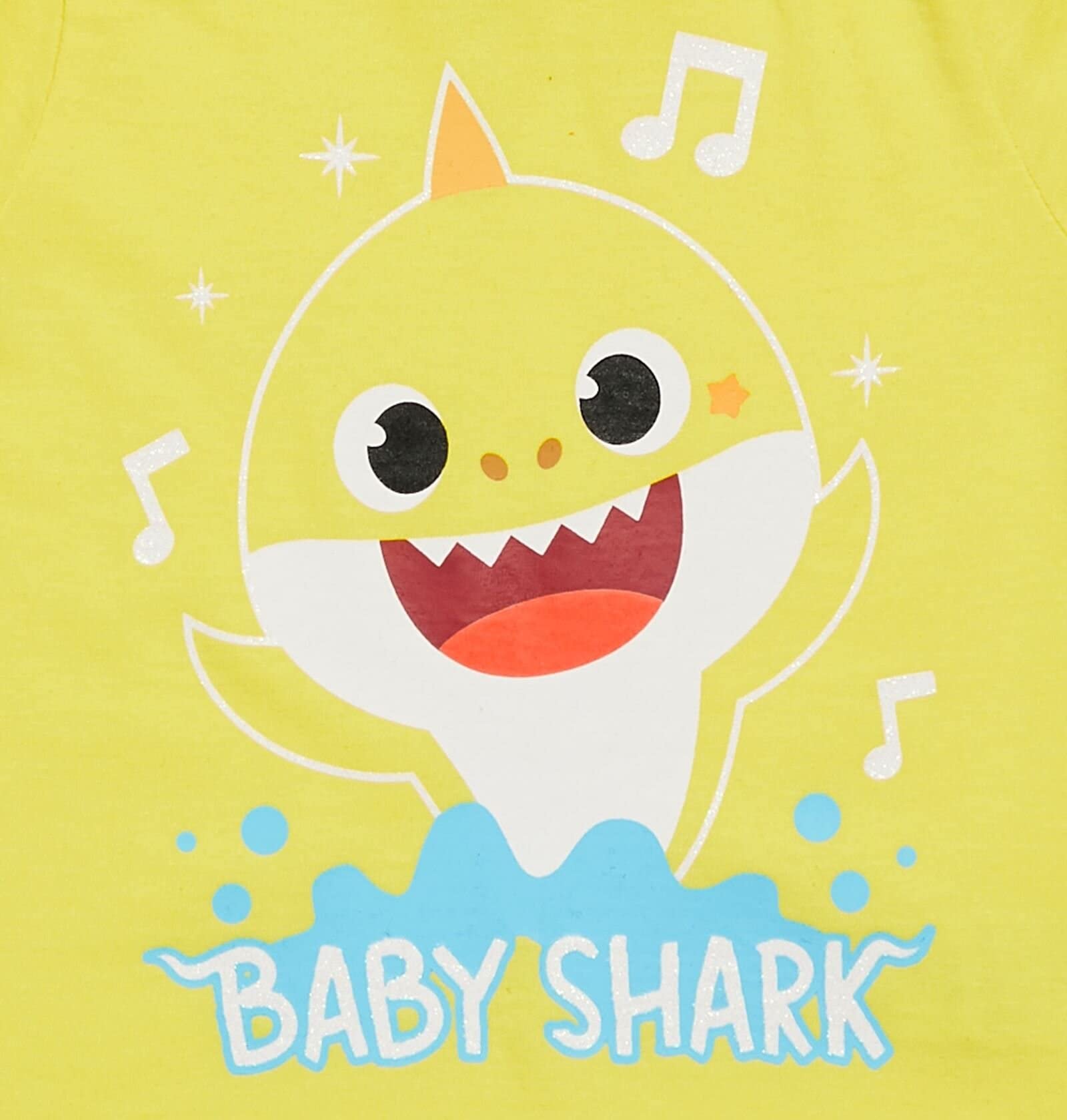 Pinkfong Baby Shark Toddler Girls 3 Pack T-Shirts Pink/Yellow/Blue 3T