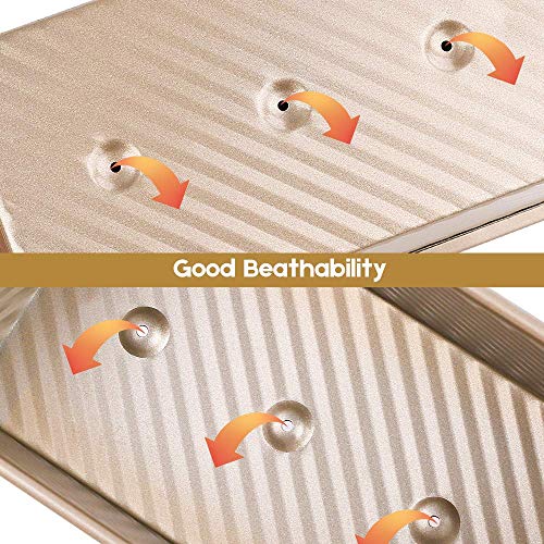 Amagabeli Nonstick Bakeware Loaf Pan with Cover 8.4”x4.5”x4.1” Bundle Amagabeli 8” x 8” 316 Stainless Steel Cast Iron Cleaner