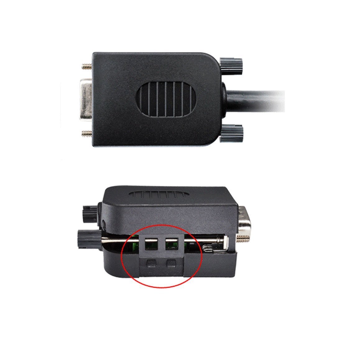 YIOVVOM DB9 Breakout Connector to Wiring Terminal RS232 D-SUB Male Serial Adapters Port Breakout Board Solder-Free Module with case(Female Serial Adapter)