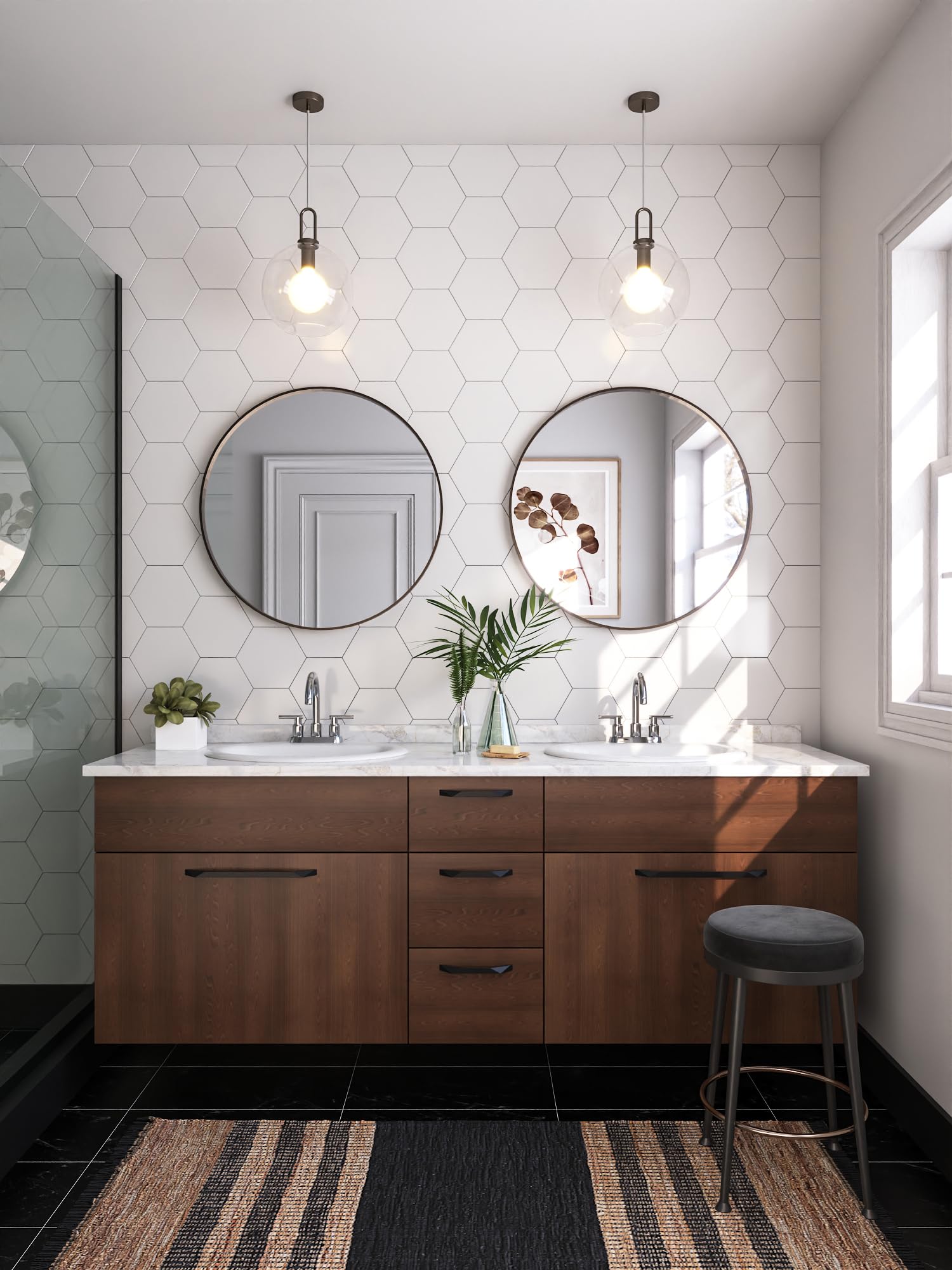 Bathroom Vessel Sink, DeerValley, 20”x17” Oval Ceramic Drop-in Sink for Bathroom White Vessel Sink Modern Art Basin Bathroom Sink with Overflow and Three Faucet Holes at 1.25”, DV-1DS0120