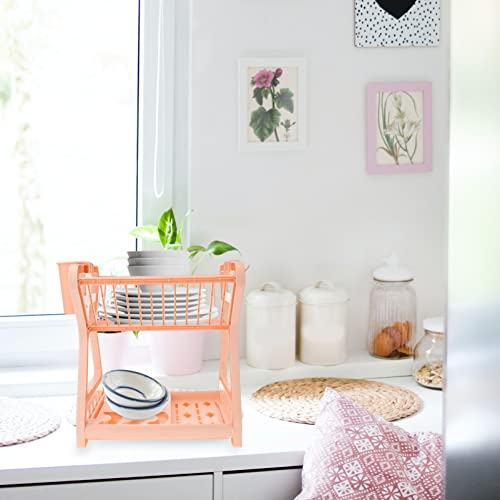 Kitchen dish drying rack Tableware Drain Holder Dish Plate Drying Rack Utensil Dinnerware Strainer Stand Multifunctional Dish Storage Organizer for dish storage rack Kitchen plastic dish drainers