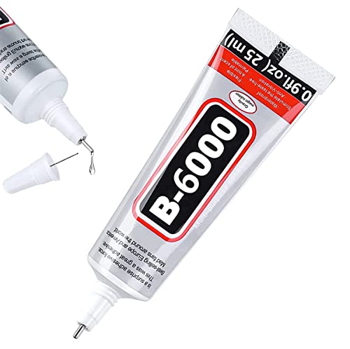 B6000 Jewelry Glue Clear Rhinestone, Inlay Glue, Pendant Adhesive, HOLIKA 25g Craft Adhesive Glue with Precision Tip Multifunctional Fabric Glue