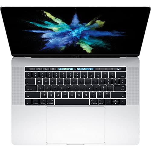 Apple 2016 MacBook Pro with Touch Bar 2.6GHz Intel Core i7 (15-inch, 16GB RAM, 512GB SSD Storage) - Silver (Renewed)