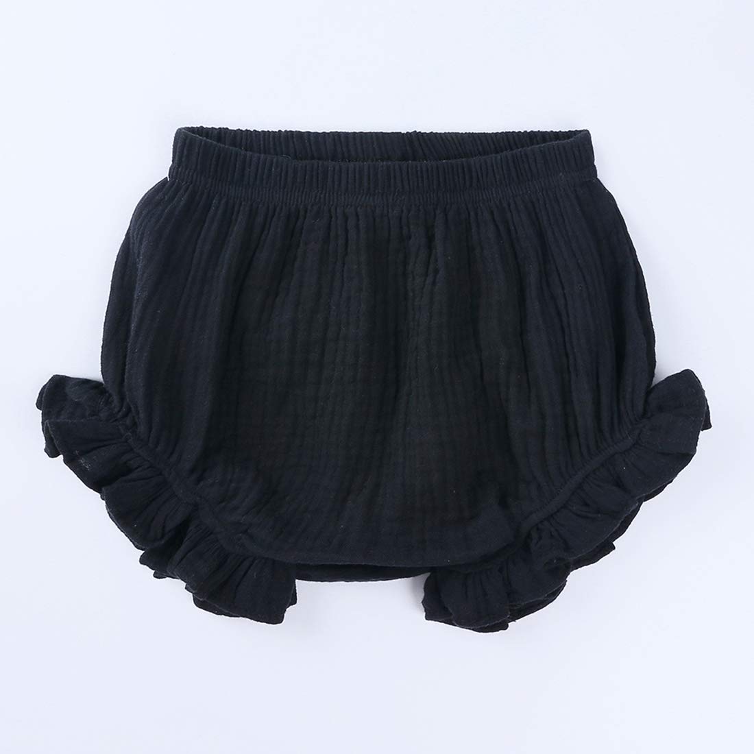 ZFTTZYMX 3-Pack Baby Girls Ruffle Bloomer Shorts Toddler Cute Cotton Linen Panty Diaper Covers 18-24 Months