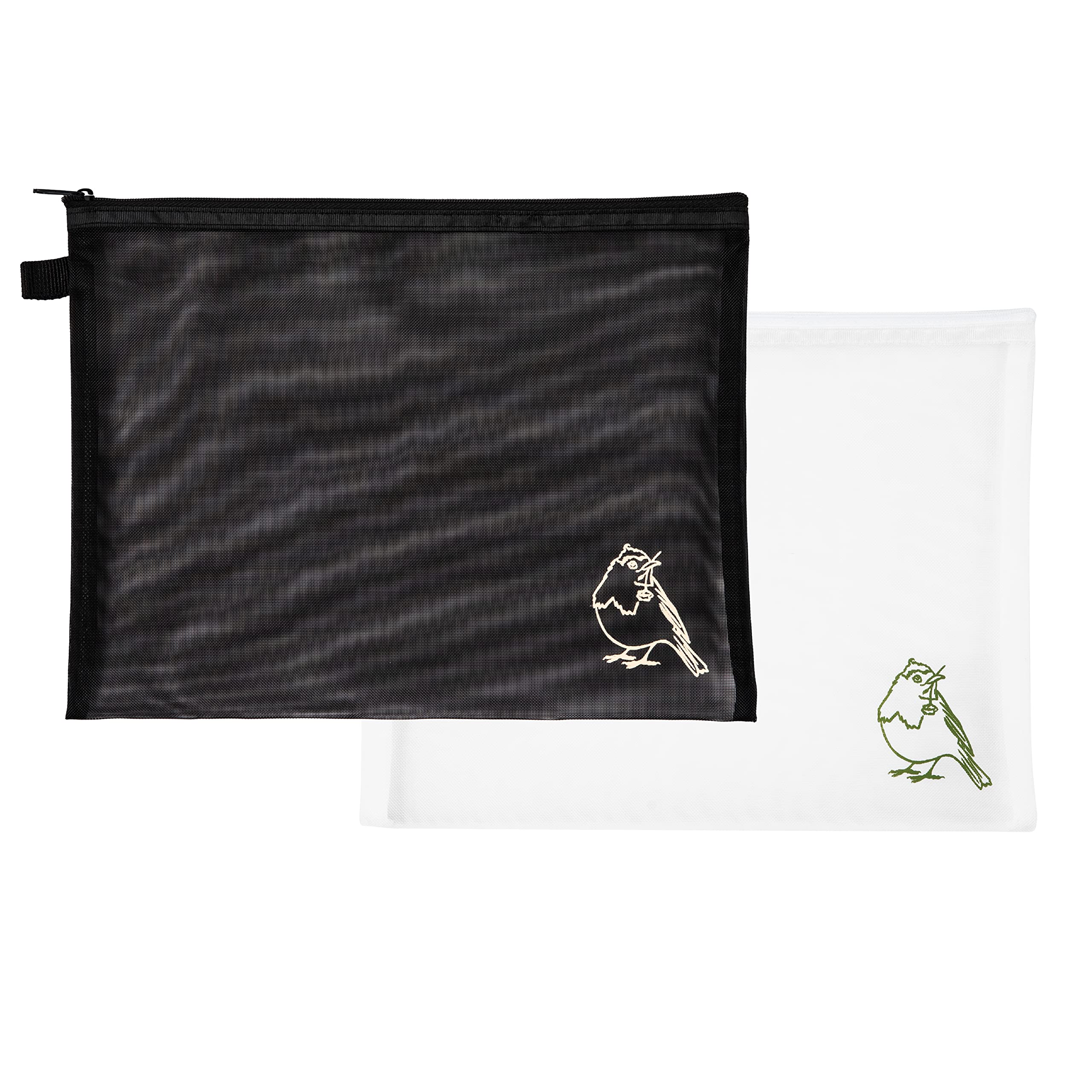 River & Robin diaper bag organizing pouches | set of 2 mesh zipper pouches for organizing | large pouches for organization and diaper bag organizer | mesh pouch | mesh bags with zipper