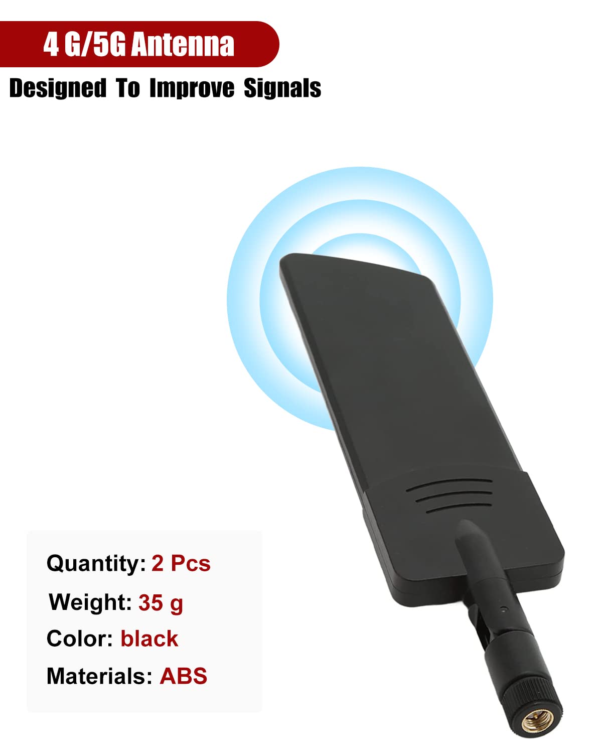5G&4G LTE Antenna 10dbi with SMA Male, 2 Pcs Universal Wide Band Omni Directional Antenna for Router Mobile Hotspot Wireless Home Phone Trail Camera