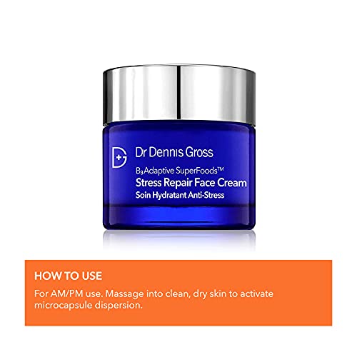 Dr Dennis Gross B³Adaptive SuperFoods™ Stress Repair Face Cream. For Dehydration, Redness, and Worry Lines, 2.0 fl oz