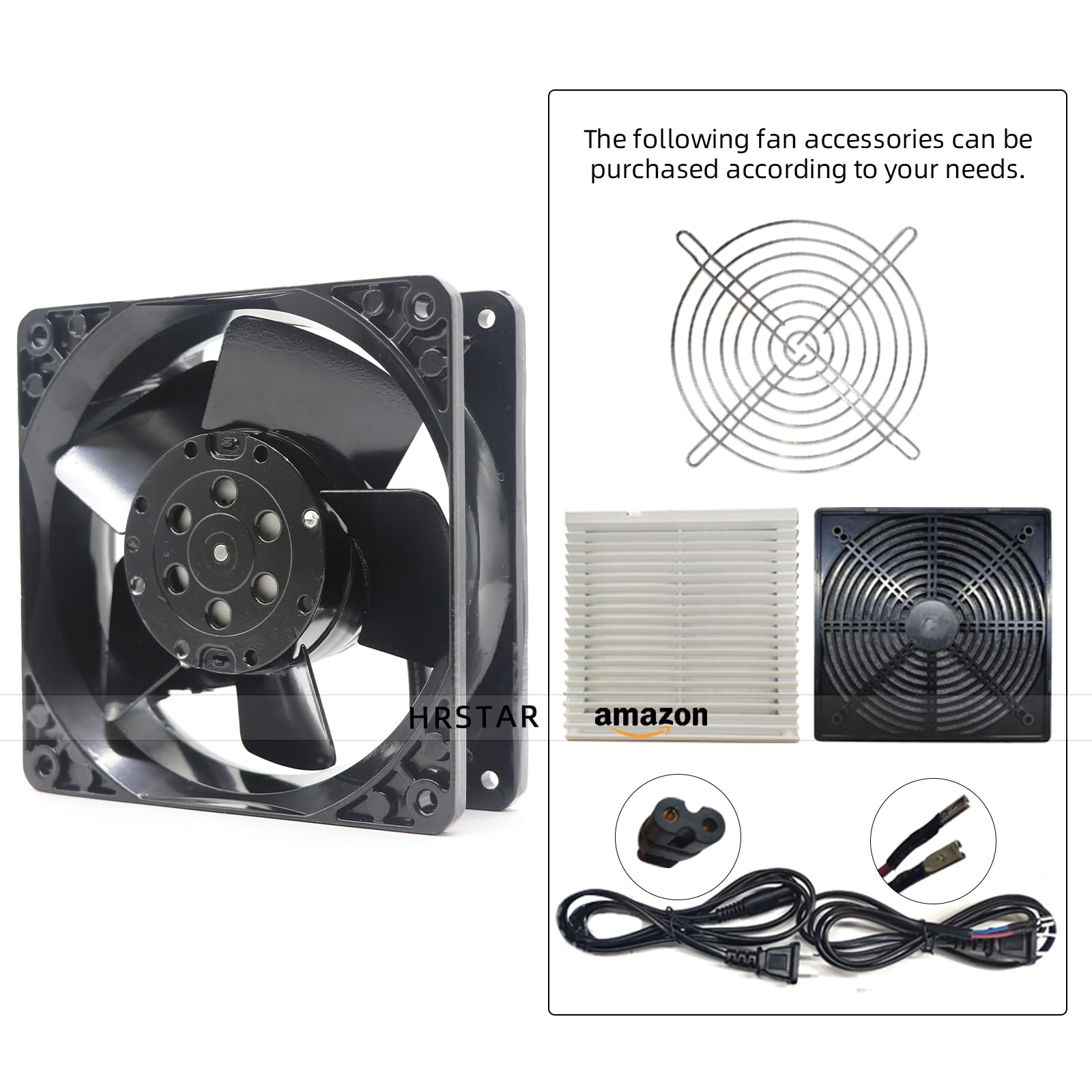 HRSTAR for ebmpapst 4650N AC 230v 120 X120 X38MM All Metal High Temperature Resistant Axial Cooling Fan