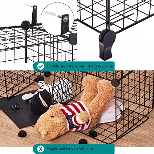 ANWBROAD Wire Cube Storage Organizer, 9 Cube Metal Grid, Wire Shelves Organizer, C grids Panels, Closet Organizer Shelves, Ideal for Bedroom Living Room Office 11.8β x 11.8β Black ULWT009B