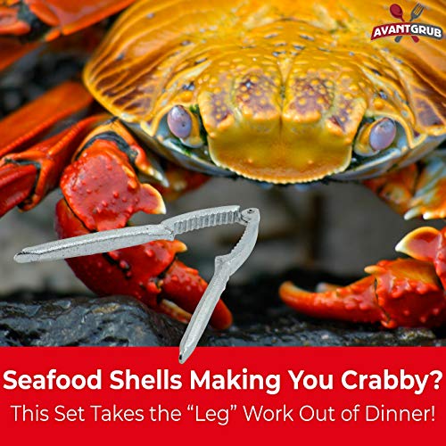 Cracker, Mallet and Sheller Seafood Combo Set 1Pk. All in One Pack Perfect for Eating Crab, Lobster, Crawfish or Deveining Shrimp. BPA Free Party Supplies for Feasts, Boils and Themed Restaurants.
