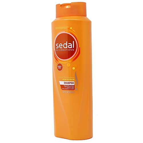 Sedal Co-Creations Shampoo Instant Restoration, with Keratin, Rapairs Damaged Hair, 2-Pack of 22 FL Oz, 2 Bottles