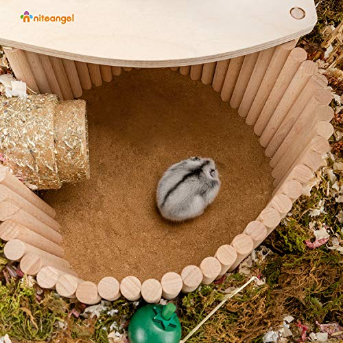 Niteangel Hamster Climbing Ladder Wooden Suspension Bridge for Guinea Pigs Rats Hedgehog Gerbils Mouse Sugar Glider and Other Small Animals (Medium)