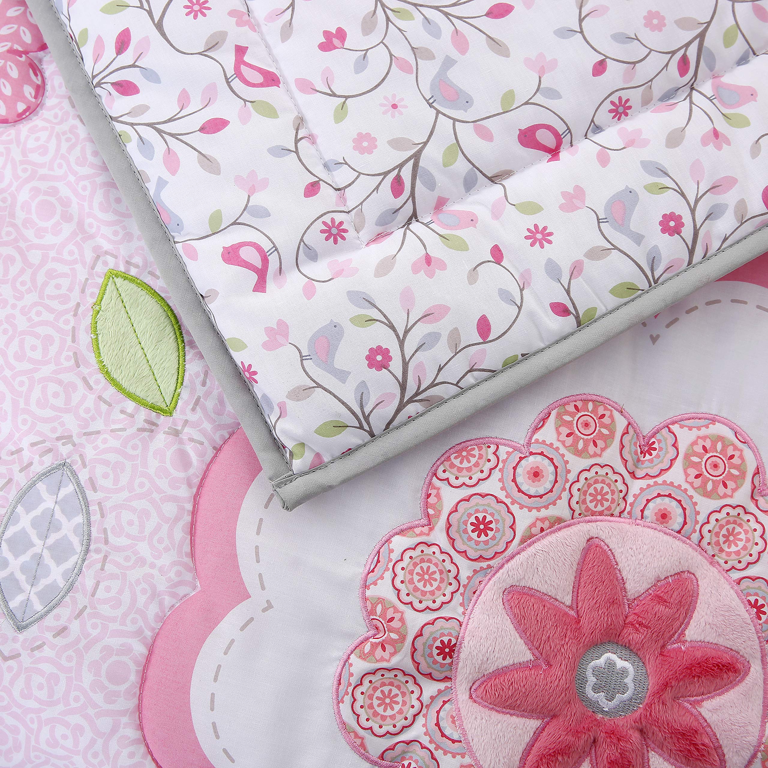 Baby Spark Chirpy The Bird 3pc Soft Cotton Crib Bedding Set