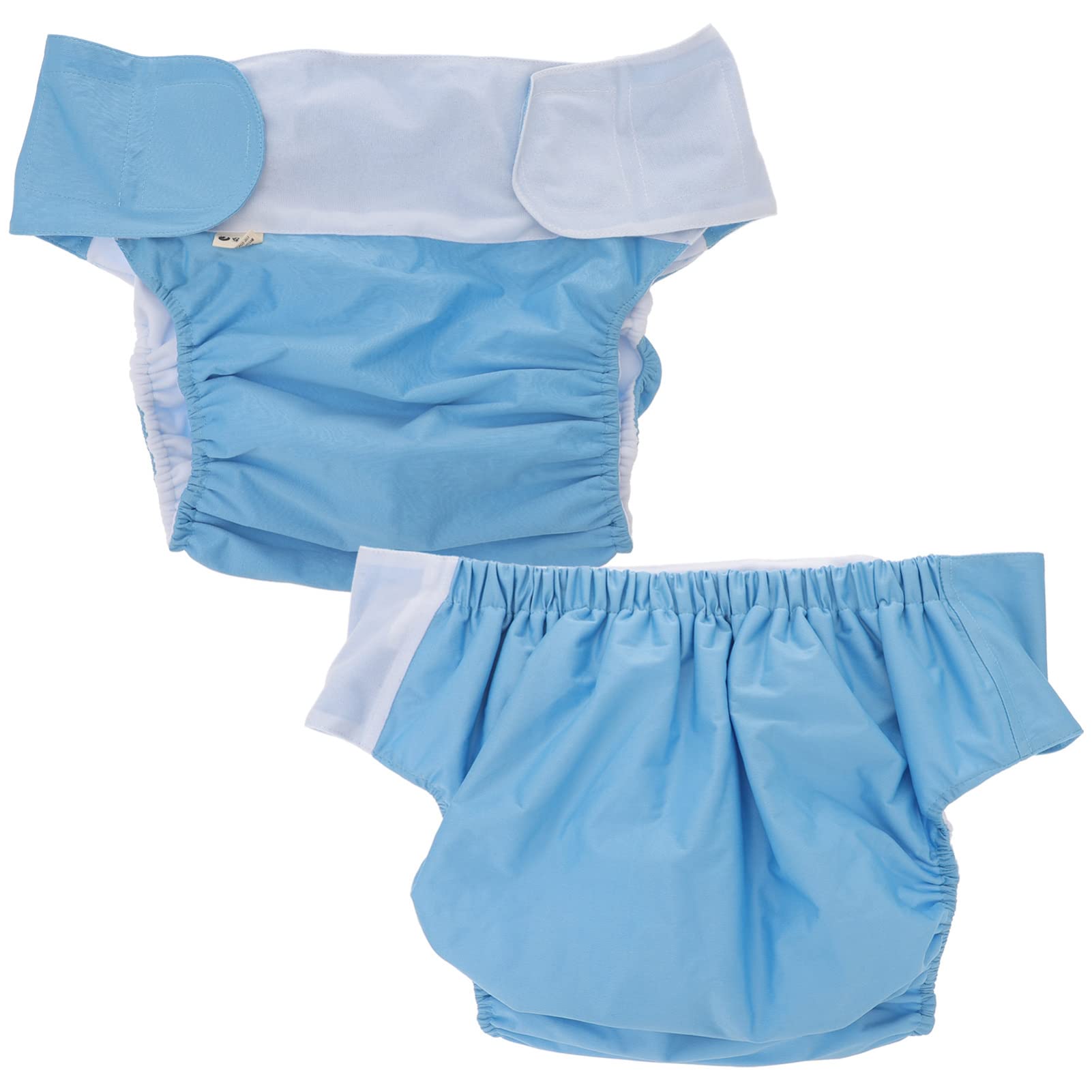 2pcs Seniors Women Men Diapers Covers Wraps Quality Sky Leakfree Nappy Polyester Washable Pee Breathable for Adults Bariatric Patients Bed Elderly Suits Overnight Diaper