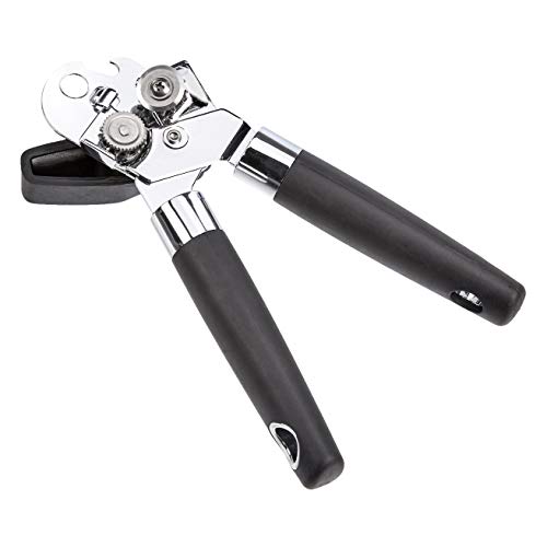 Amazon Basics Can Opener, Black Soft Grip Handle
