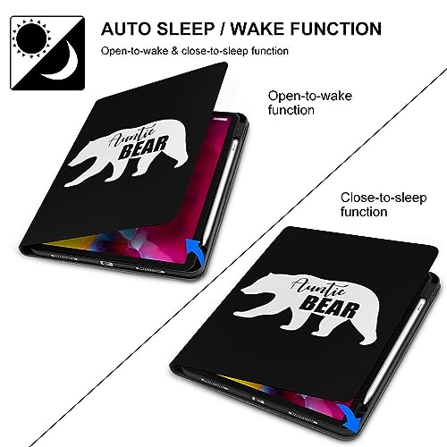 Auntie Bear Protective Case Compatible with IPAD 2020 AIR 4 (10.9in) Stand Case Auto Sleep/Wake Cover