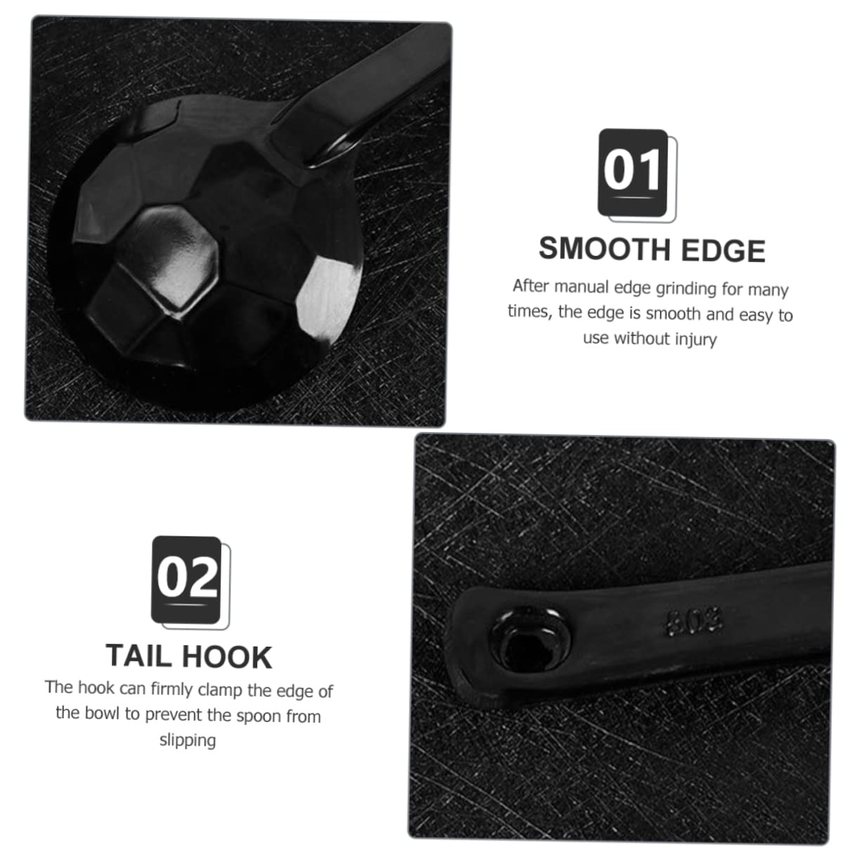 5pcs Hot Pot Seasoning Spoon Ramen Soup Spoons Cooking Spoon Tagliatelle Ramen Spoon Silicone Deep Spoon Miso Spoons Ramen Ladle Spoons Heavy Turtle Shell Melamine