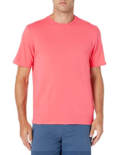 Amazon Essentials Men's Regular-Fit Short-Sleeve Crewneck T-Shirt, Pack of 2, Coral Pink/Dark Navy, X-Large