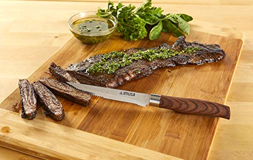 Imusa USA IMU-73056 4.5" Stainless Steel Steak Knife with Woodlook Handle