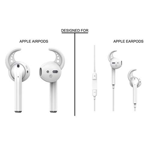 Ear Hooks [8 pairs] Covers for Apple AirPods 1 & 2 or iPhone Wired Headphones, Earphones, Earbuds