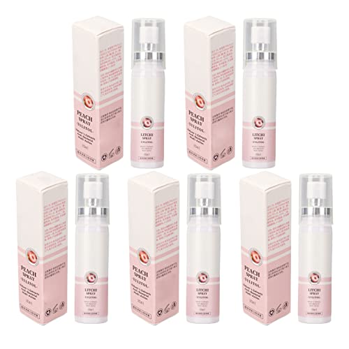 5Pcs Oral Spray Mouth, Portable Breath Freshener Peach Taste 20ml