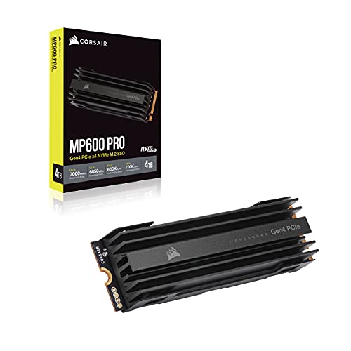 CORSAIR MP600 PRO 4TB Gen4 PCIe x4 NVMe M.2 SSD β High-Density TLC NAND β Aluminum Heatspreader β M.2 2280 Form-Factor