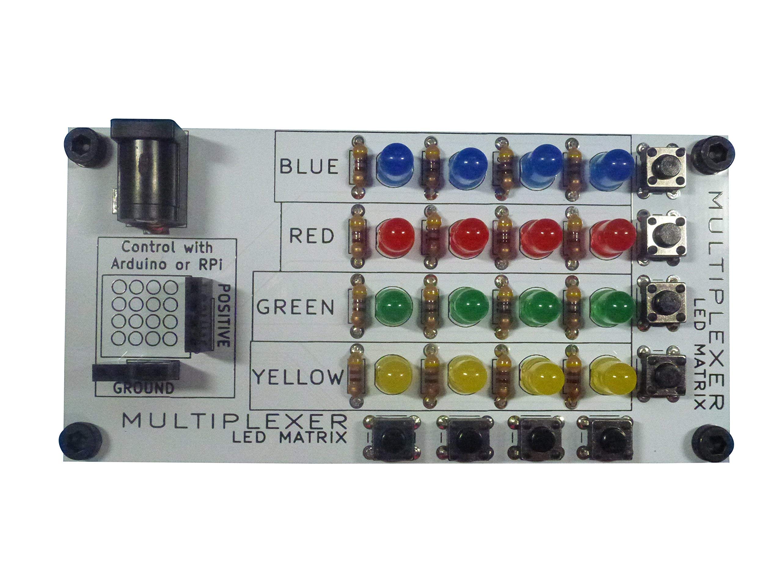 eLearnTronics Learn to Solder | Electronics Learning Board: Multiplexer | Practice Soldering & Learn Electronics Use with Arduino or Raspberry Pi