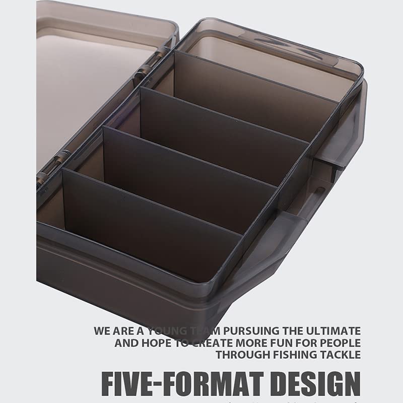 5 Grids Compartments Organizer Bait Box Fishing Box Accessories Storage Box Fishing Tackle Fish Hook Box Plastic Box