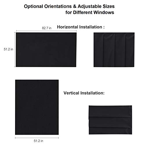 LIFEI [Upgraded] Portable Blackout Shades, Travel Blackout Curtains, Temporary Blackout Blinds, Clever Window Blackout Solution for Baby, Travelers, Night-Shift Workers, Renters