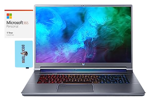 acer Predator Triton 500 SE Gaming & Entertainment Laptop (Intel i7-11800H 8-Core, 16GB RAM, 1TB PCIe SSD, GeForce RTX 3060, 16.0" Win 10 Pro) with MS 365 Personal, Dockztorm Hub