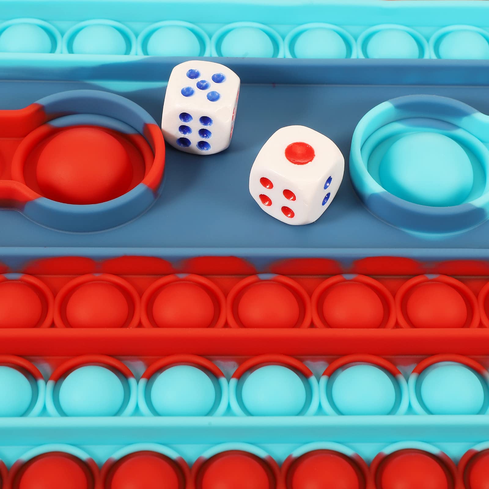 Big Pop Game Fidget Toy,Pop Chess Board Game with 2 Dice Board Dice Big Pop Board Game Stress Relief Tools for Men Women Adult