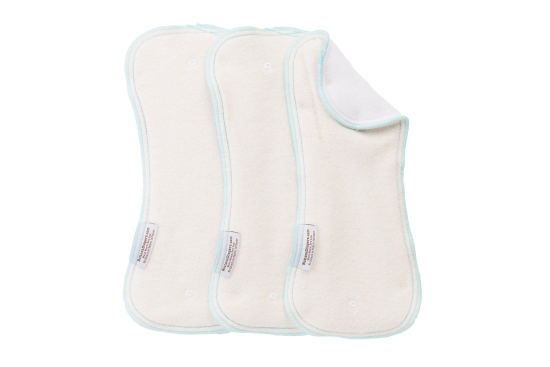 Buttons Hemp/Organic Cotton Diaper Inserts - Daytime - 3 Pack (Large)