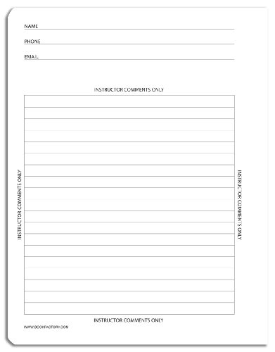 BookFactory Note Taking Notebook/Student Note Taker Carbonless Notebook, 50 Sets of 8 1/2" x 11" Pages - 100 Sheets Total - [Wire-O Bound] (LOG-050-7CW-D (NoteTaking))