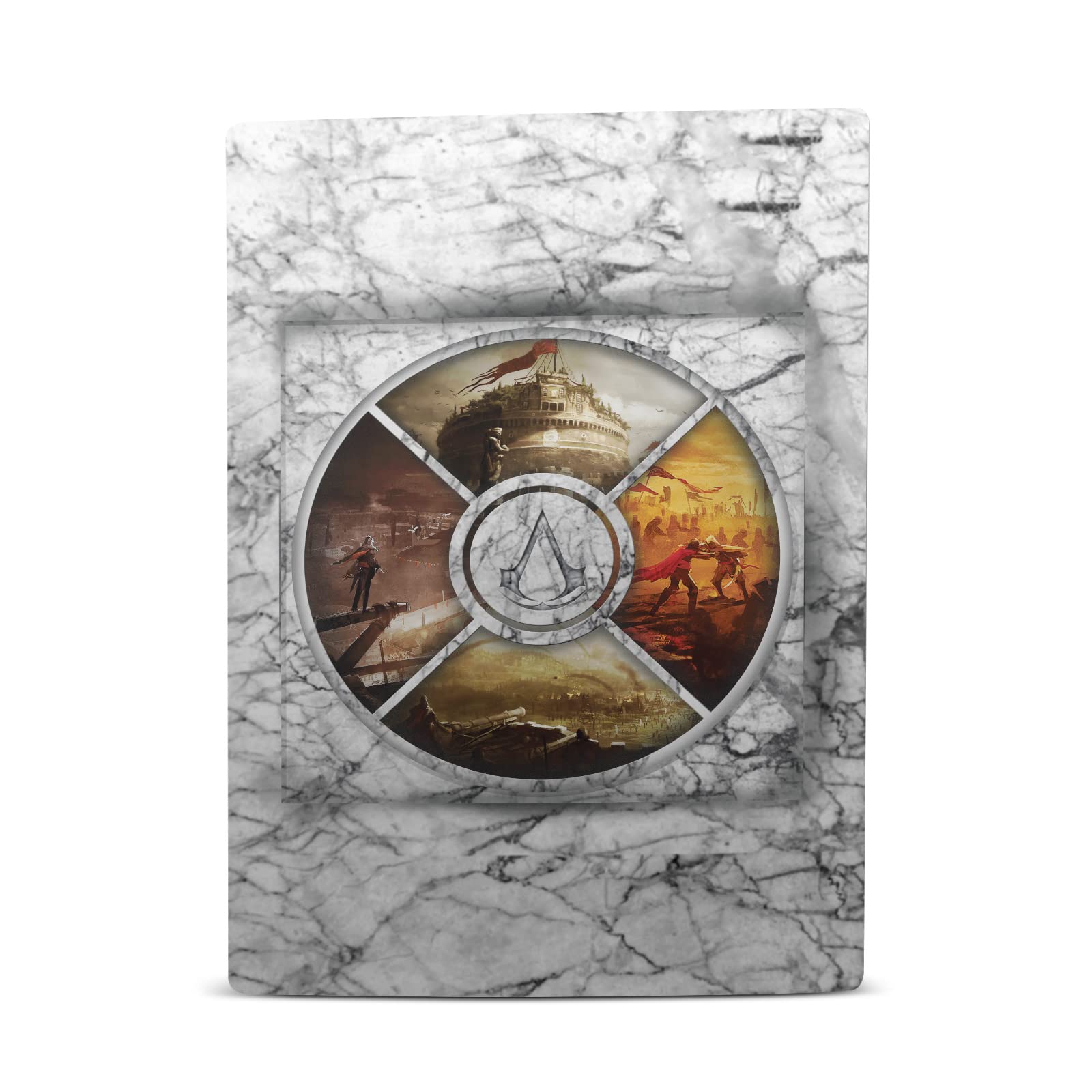 Head Case Designs Officially Licensed Assassin's Creed Logo Brotherhood Graphics Vinyl Faceplate Sticker Gaming Skin Decal Cover Compatible With Sony PlayStation 5 PS5 Digital Edition Console